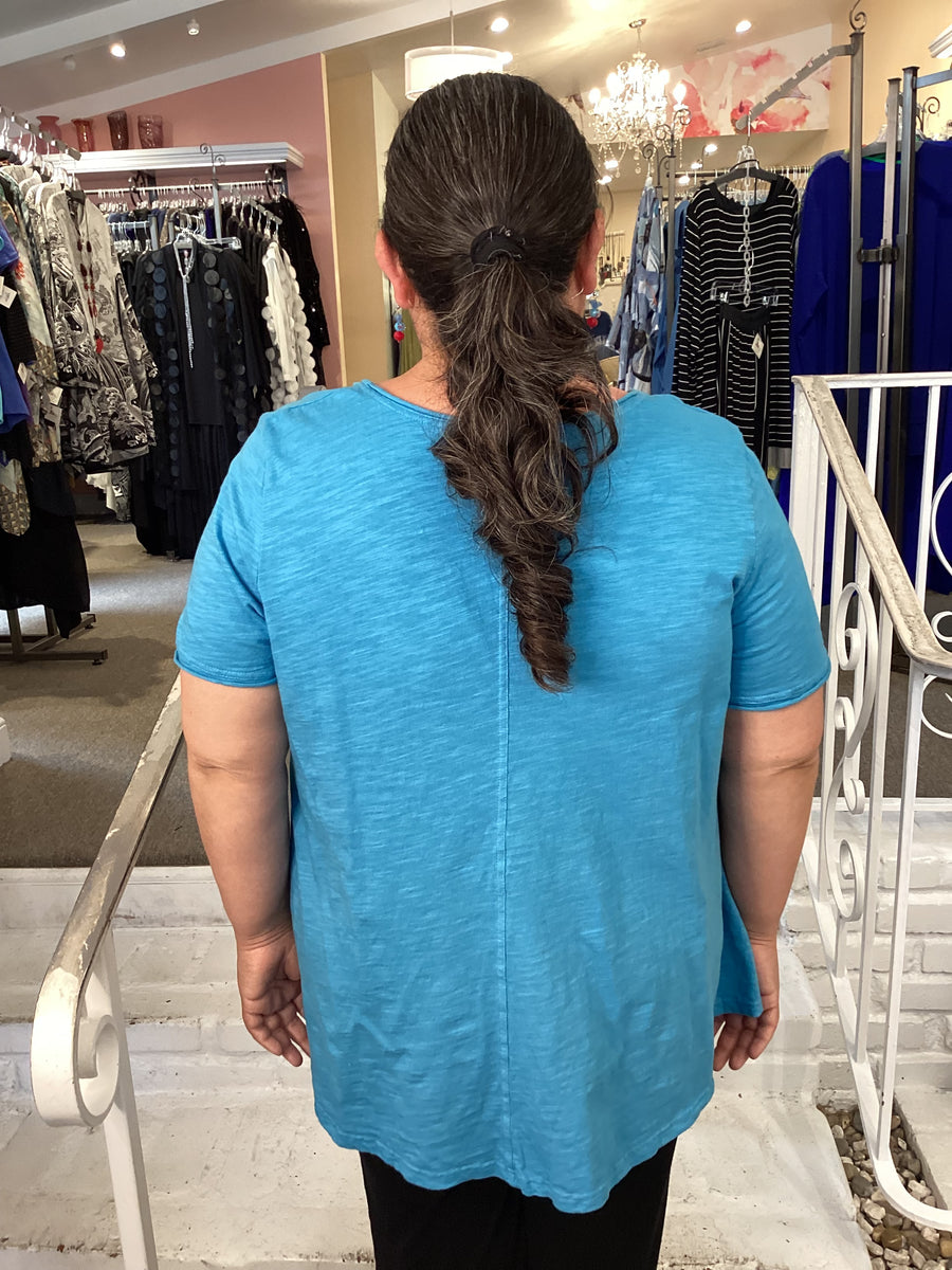 S/S TEE TOP - DIVA BLUE – Abundance Plus Size Boutique
