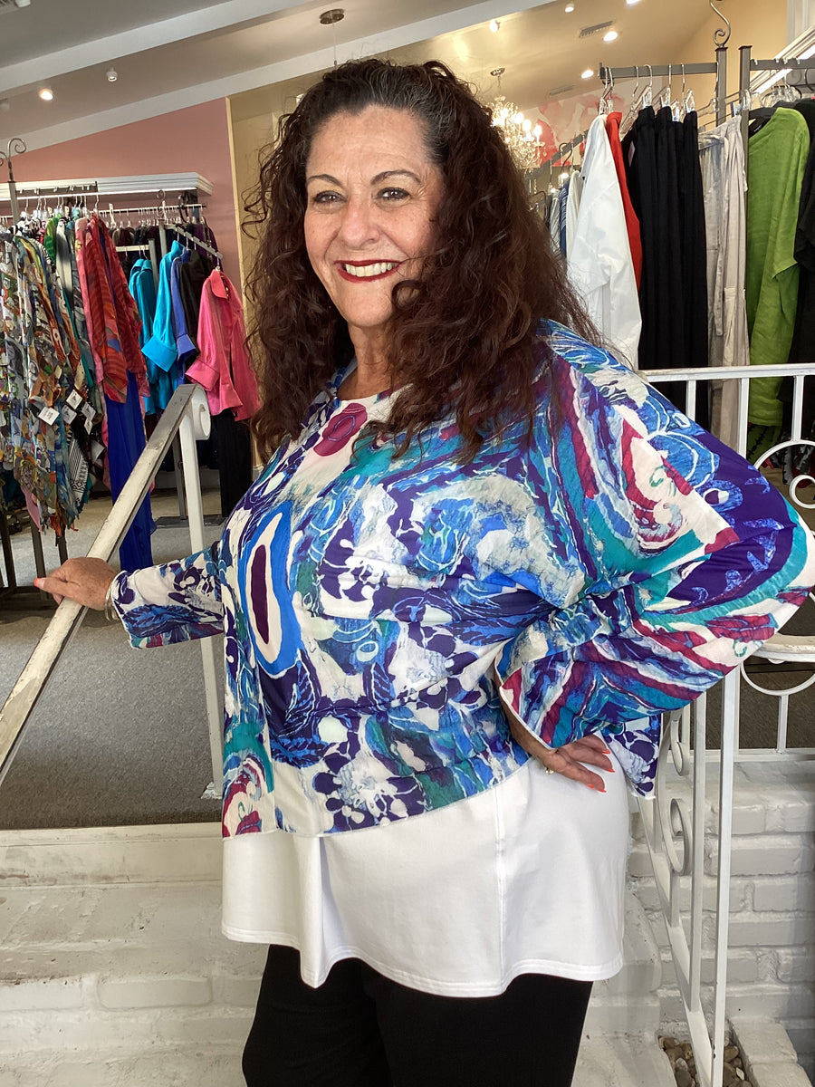 MESH TOPPER - BLUE – Abundance Plus Size Boutique