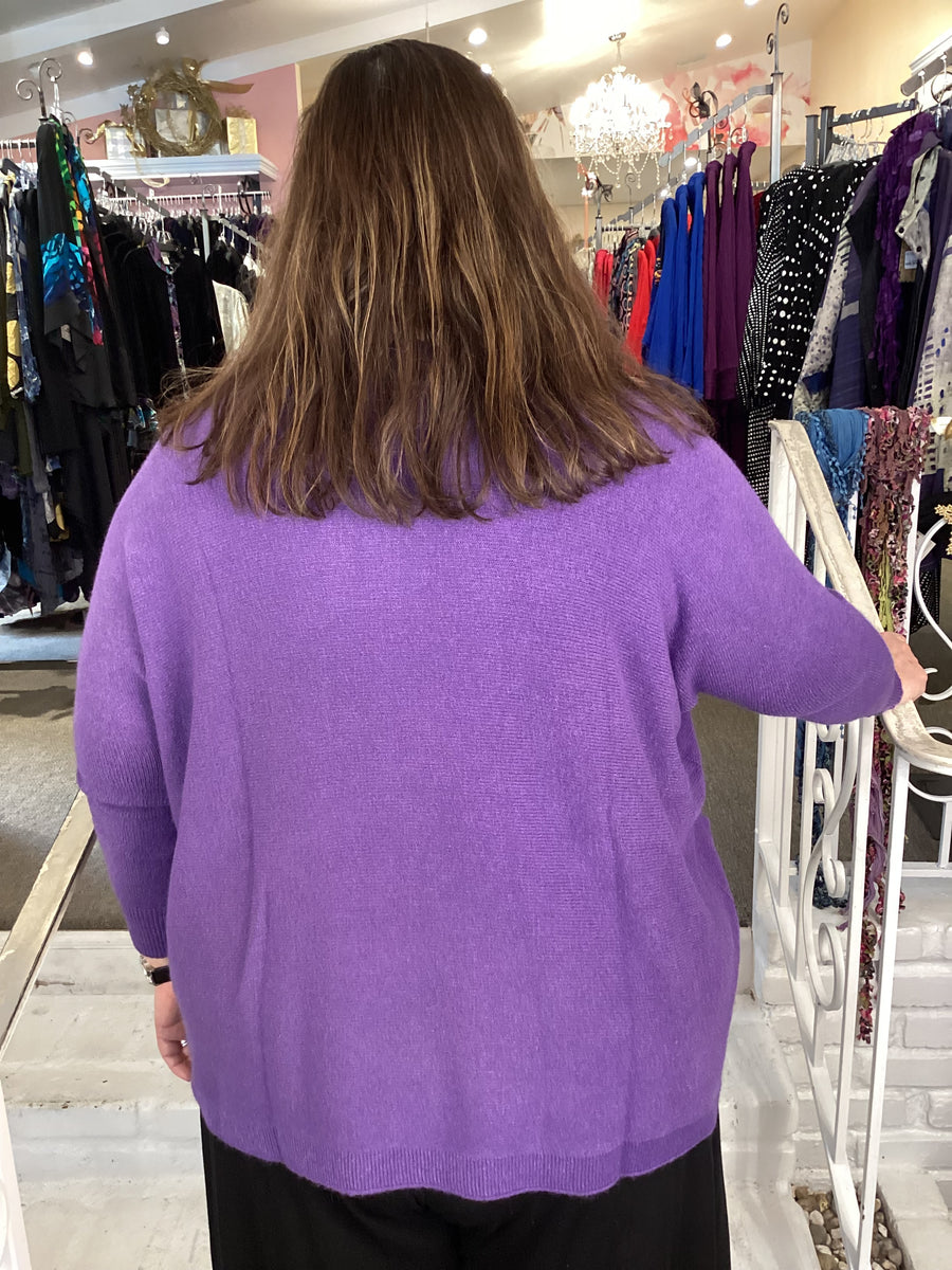 2 POCKET SWEATER - VIOLET – Abundance Plus Size Boutique