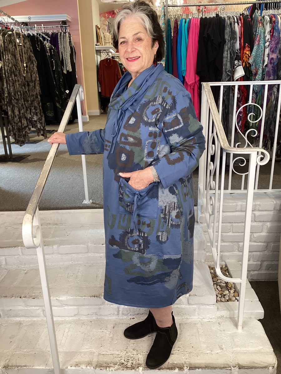 APACHE DRESS - BLUE – Abundance Plus Size Boutique