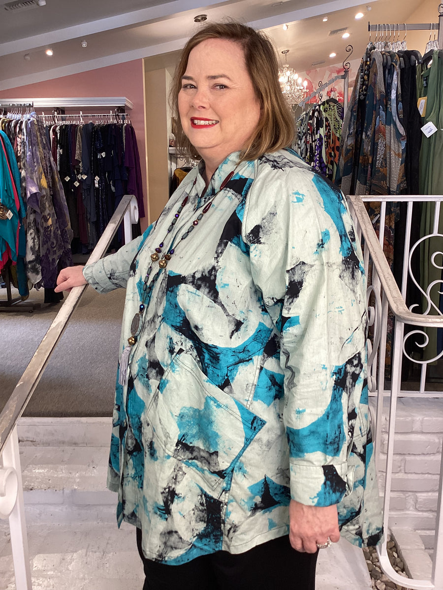 V1 ADVERB VOILA - CS BLUE – Abundance Plus Size Boutique
