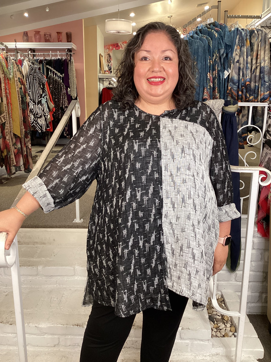 DOUBLE LAYERED TOP - BLACK – Abundance Plus Size Boutique