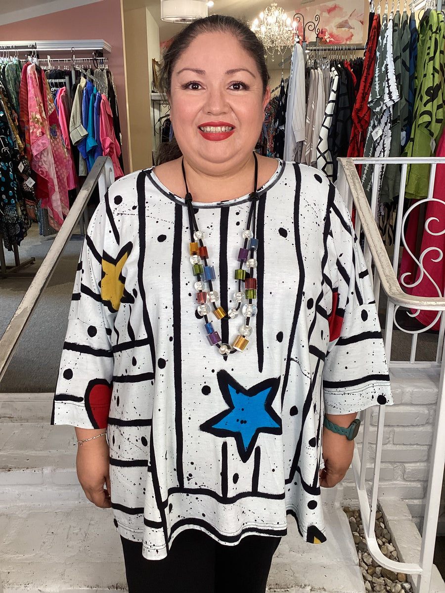 BESTEE - WHITE POPART – Abundance Plus Size Boutique