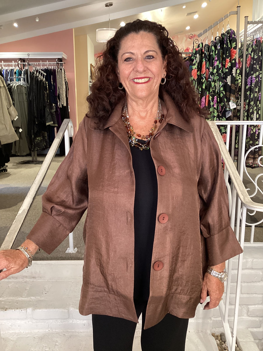 SHIMMER SHORT SWING -ESPRESSO – Abundance Plus Size Boutique