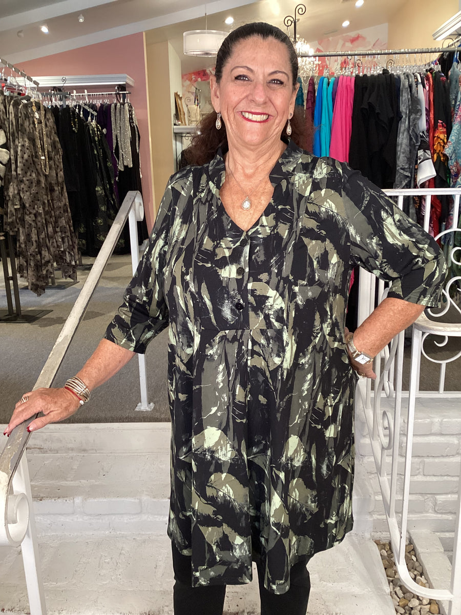 EDWINA TOP - KHAKI OAK – Abundance Plus Size Boutique