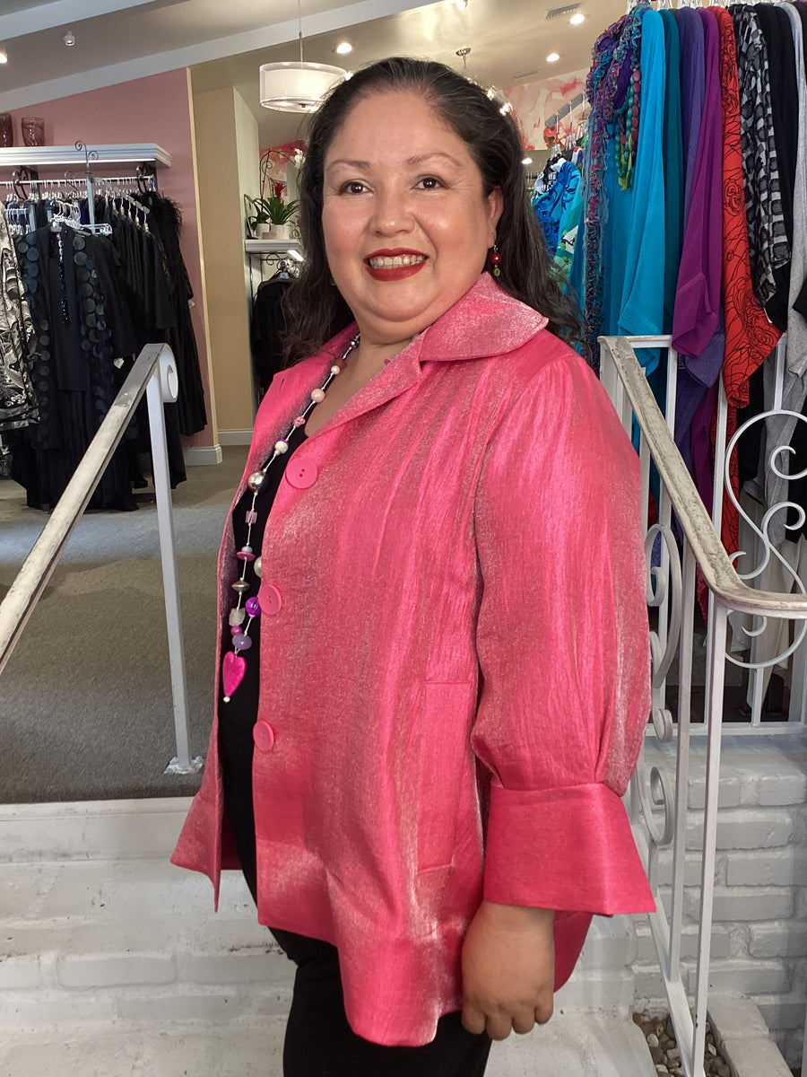 SHIMMER SHORT SWING - FUCHSIA – Abundance Plus Size Boutique