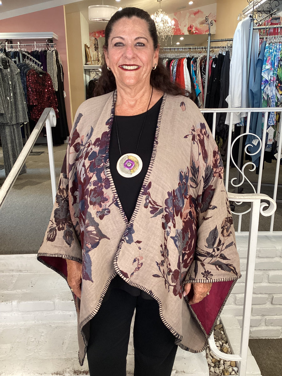 REV RUANA LACY PURPLE/GRAY – Abundance Plus Size Boutique