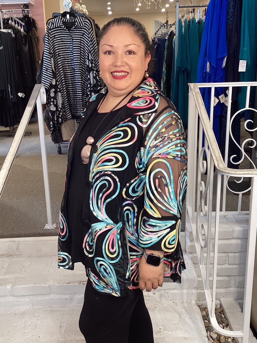 SOUTACHE JACKET - SPRING MULTI MINT – Abundance Plus Size Boutique